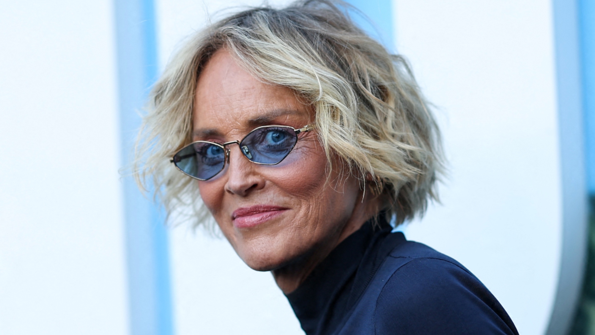 Sharon Stone Looks Gorgeous With Gray Hair at 67: PHOTOS