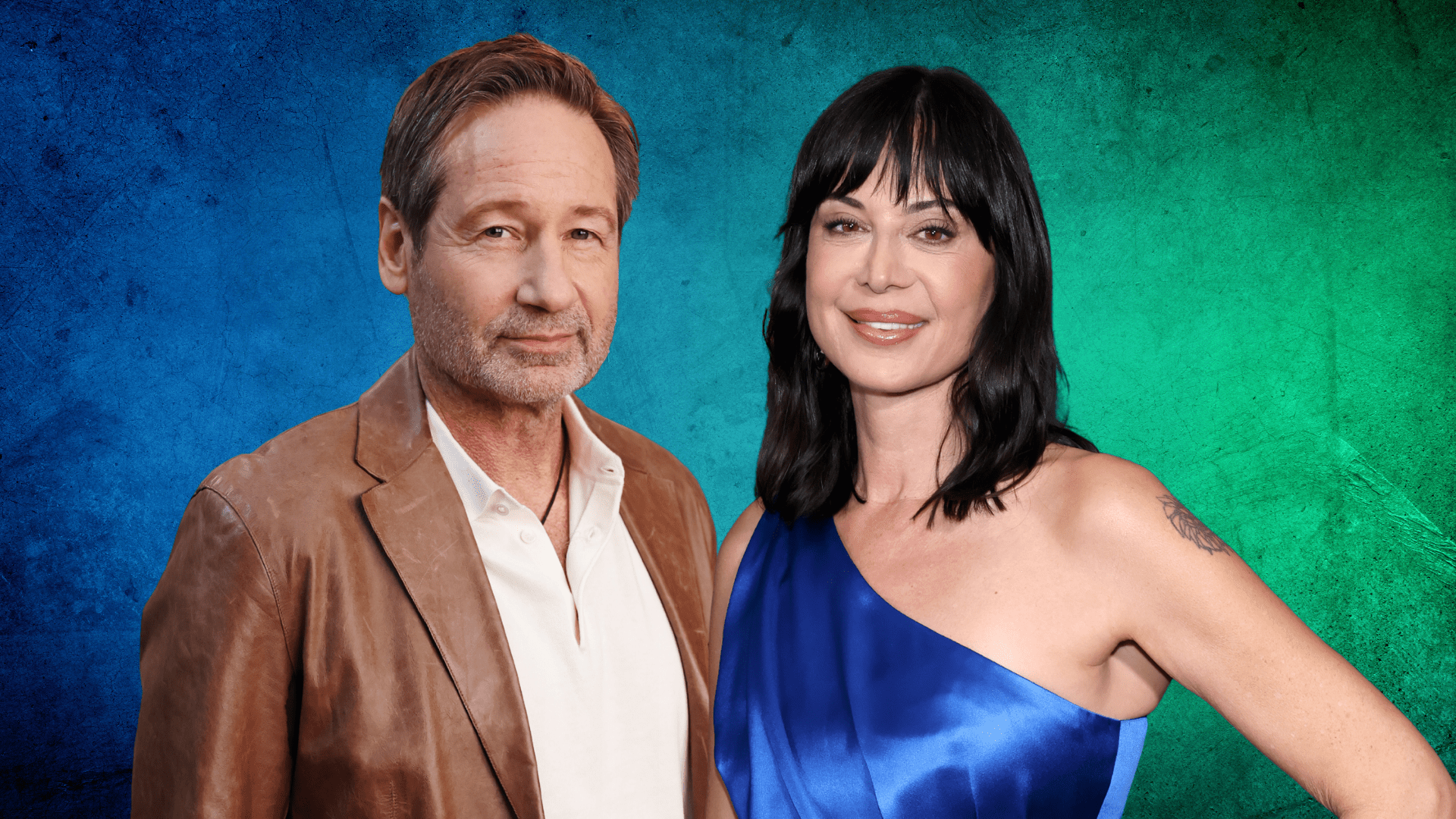 Catherine Bell Shares a Photo of Her 'Fan Girl Moment' with David Duchovny