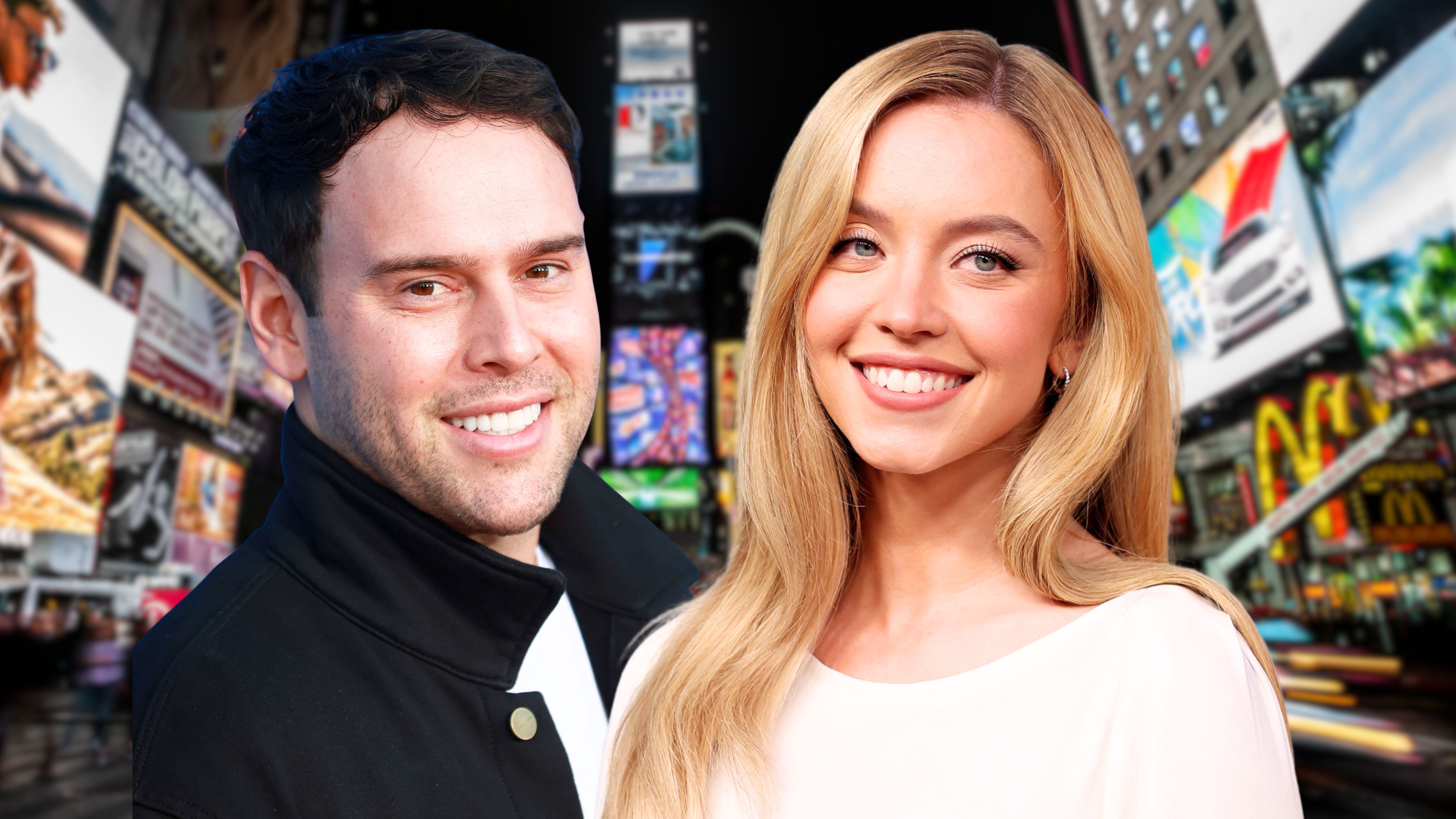 Sydney Sweeney’s First Times Square Visit With Scooter Braun